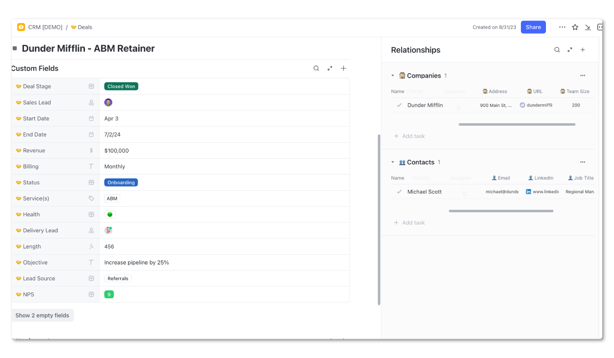How to Build a CRM in ClickUp